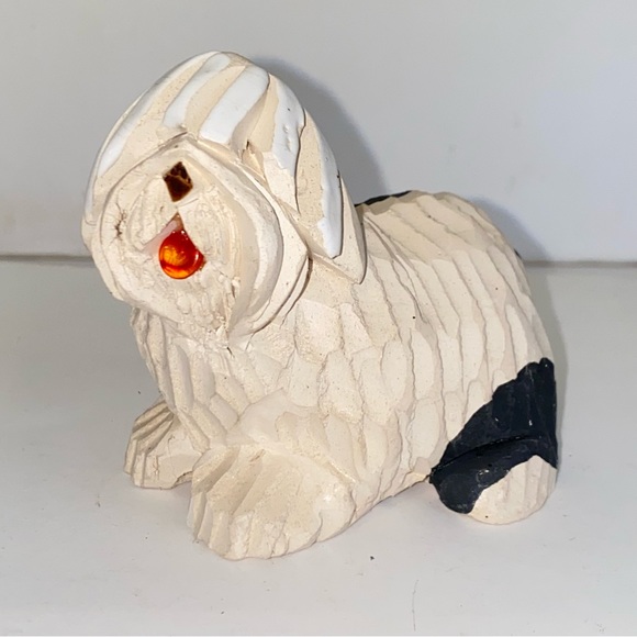 Artesania Rinconada | Accents | Old English Sheep Dog Red Glass Tongue ...